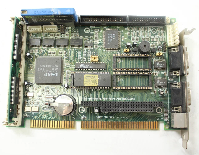 ADVANTECH INDUSTRIAL COMPUTER mainboard 386SX CPU Card w/ DOM Flash ...