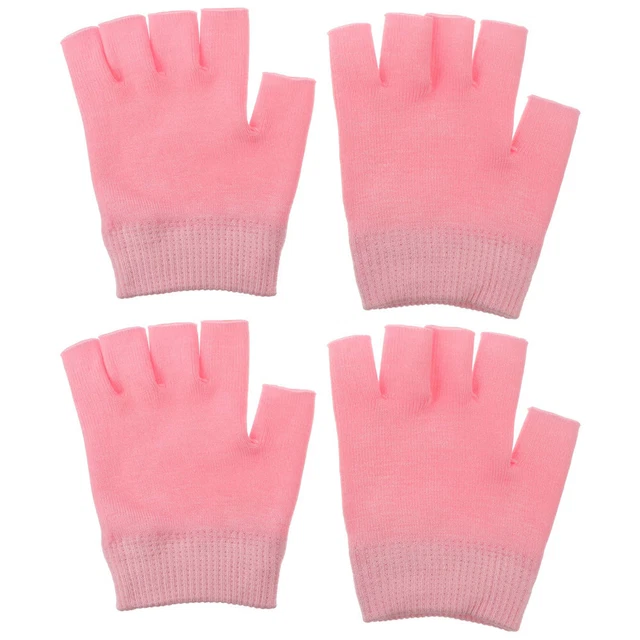 2 PAIRS GEL Gloves Dipping Miss Hand Moisturising Fingerless ...