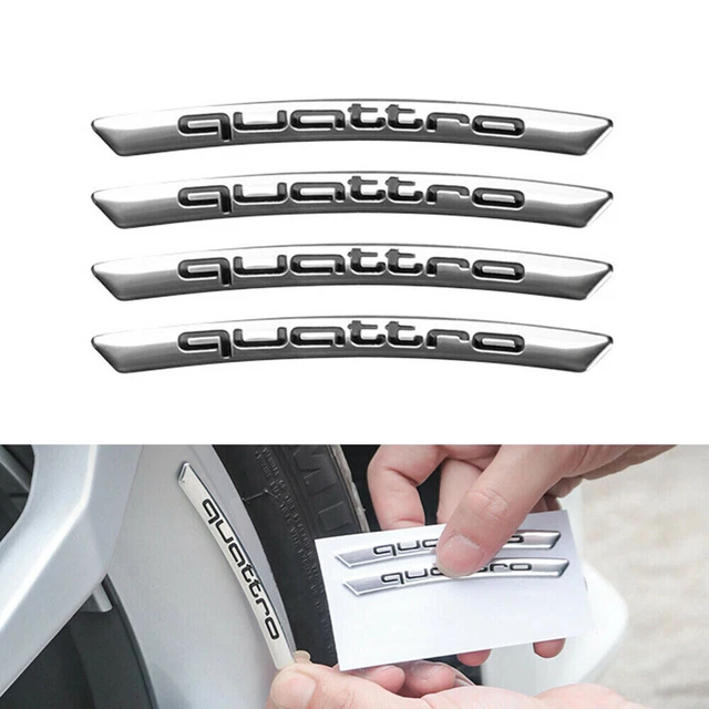 4 X S Quattro Emblem Logo 3d Felgen Aufkleber Sticker 90mm x 7,5mm ...