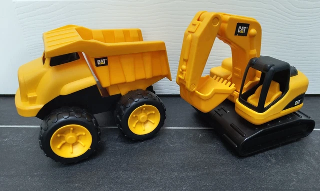 TOY STATE CATERPILLAR construction toys CAT Dump truck & CAT Excavator ...
