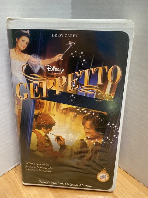 GEPPETTO DISNEY ORIGINAL Musical VHS 2000 Drew Carey Pinocchio Kid ...