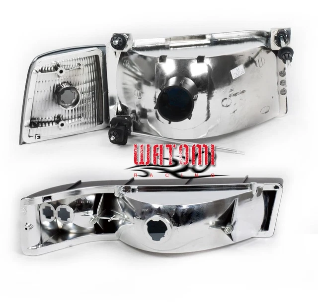 92-96 FORD BRONCO F150 F250 F350 F-Series Smoke Crystal Head Light ...