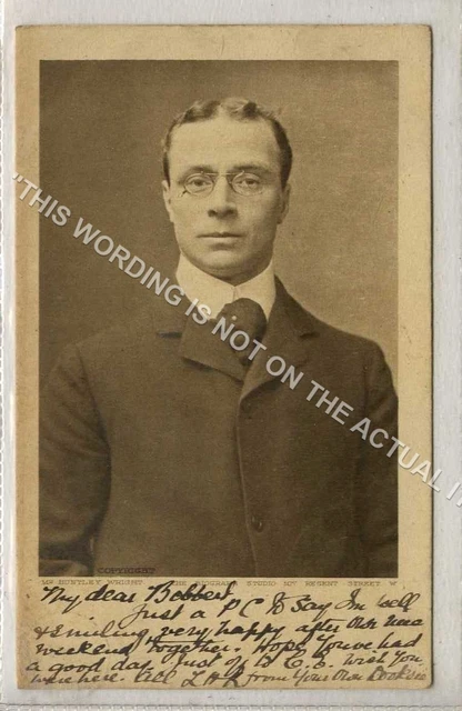 (KLE5490-100) ACTOR, MR Huntley Wright 1905 Used G-VG Undivided Back ...