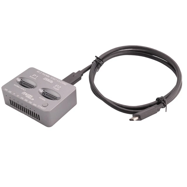 M.2 NVME SSD Clone Dual-Bay NVMe Docking Station USB3.2 Gen2 Type C8501 ...
