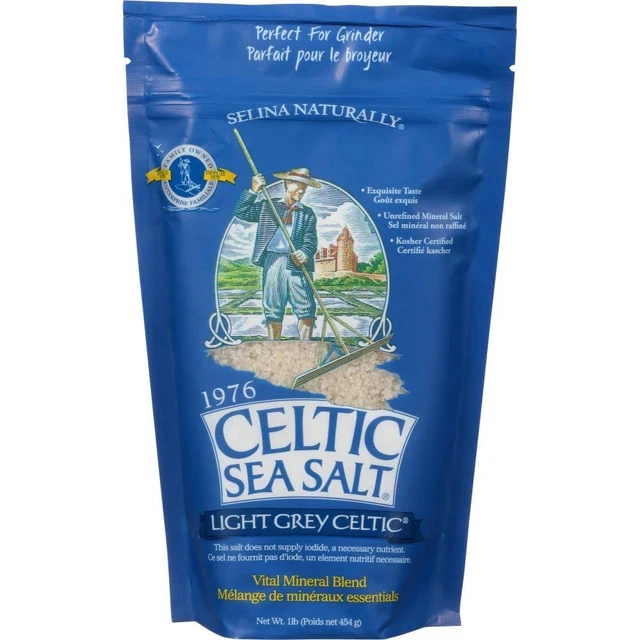 LIGHT GREY CELTIC Sea Salt - 454g Resealable Bag - 454 g (Pack of 1) £ ...