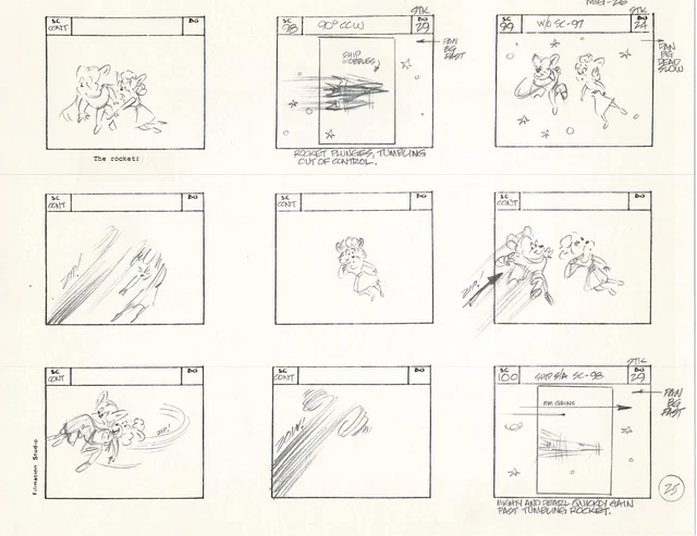 MIGHTY MOUSE HAND-DRAWN Animation Production Storyboard 1979 Ep 7 A-024 ...