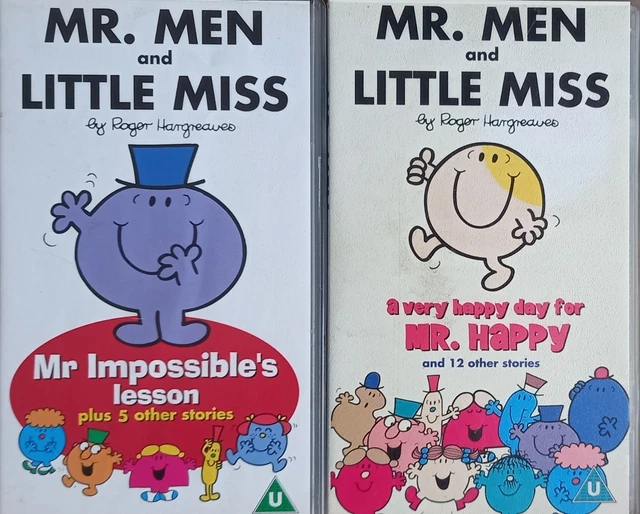 MR MEN AND Little Miss 2 VHS Video Tapes Mr Happy and Mr Impossible's ...