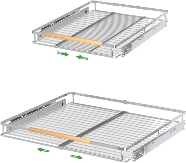 EXPANDABLE PULL OUT Drawer Cabinet Organizers, Heavy Duty Slide Out ...