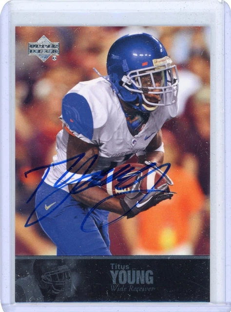 TITUS YOUNG 2011 UD COLLEGE FOOTBALL LEGENDS #93 Autographe (SUR CARTE ...