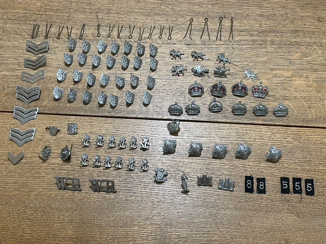 RARE OBSOLETE VINTAGE Police Force Badges Sergeant Pips Crowns Kings ...