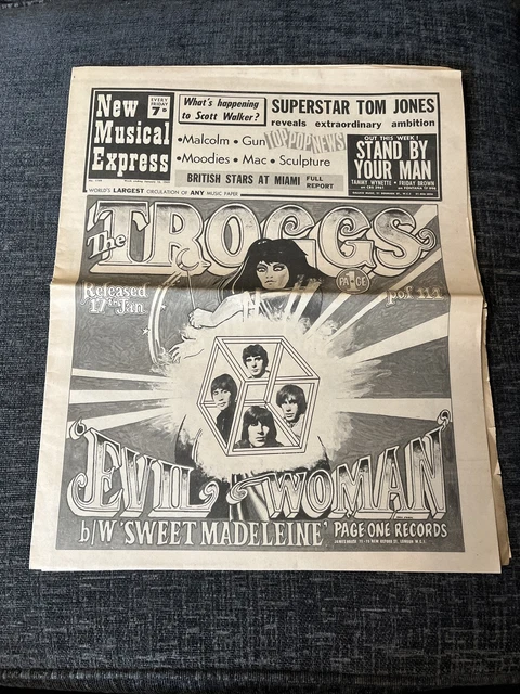 NME MAGAZINE 18 janvier 1969 Troggs Ad Fleetwood Mac Tom Jones voir ...