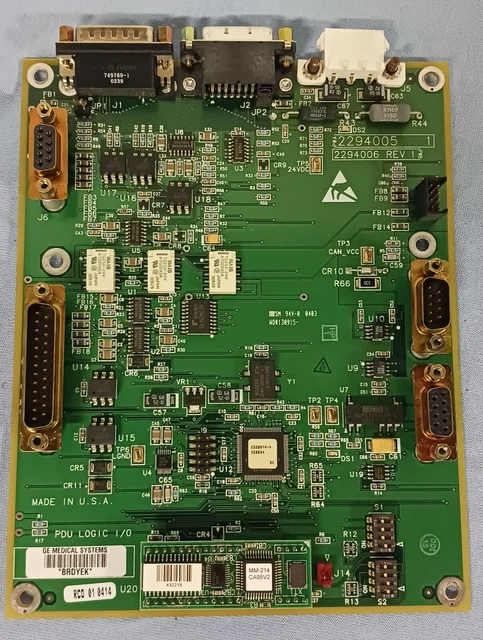 GE MEDICAL SYSTEMS PDU Logic I/O PCB Circuit Board 2294006 REV 1 $284. ...