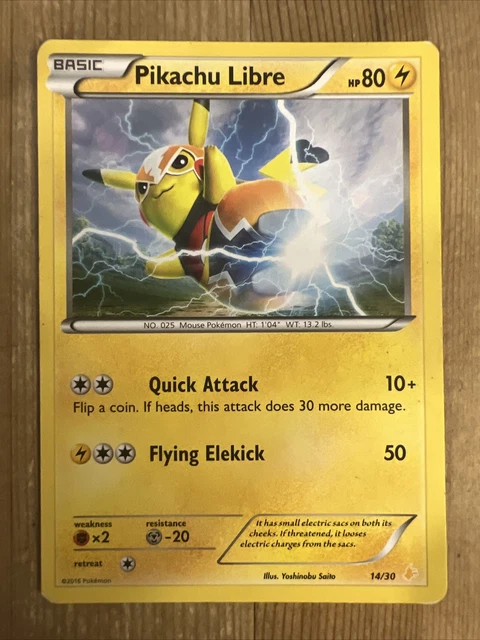 POKÉMON TCG PIKACHU Libre XY Trainer Kit: Pikachu Libre & Suicune 14/30 ...