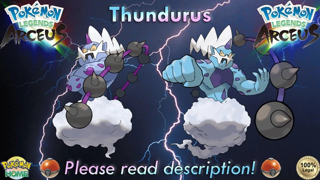 🌈SHINY NON-SHINY THUNDURUS 6IV🌈Pokémon Legends Arceus HOME (💯Legal) £4.51 - PicClick UK