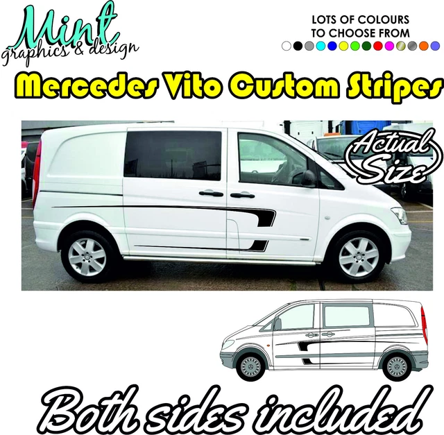 MERCEDES VITO CAMPER Side Stripes Decals Stickers Van Graphics FREE P&P ...