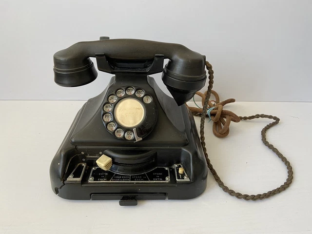 VINTAGE G.P.O BAKELITE Pyramid Telephone. UNTESTED W/ broken piece ...