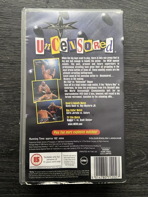 VHS VIDEO TAPE WCW Uncensored PPV March 14 1999 PAL Rated 15 Wrestling ...