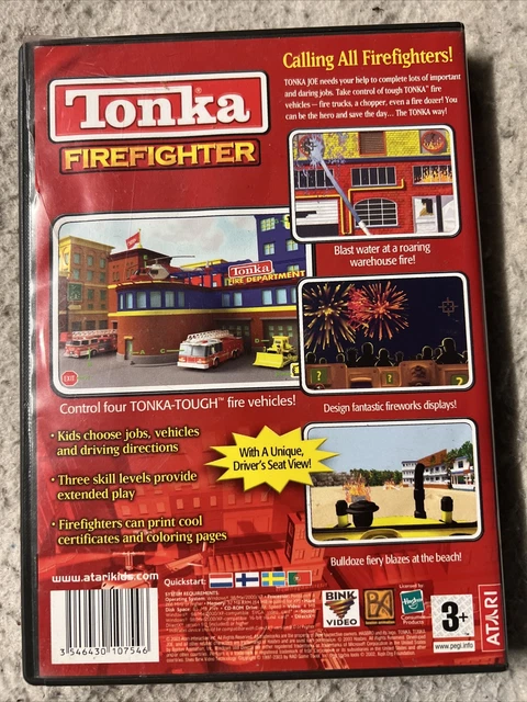TONKA FIREFIGHTER PC Cd-Rom Cdrom Computer Game Very Rare Oop Hard To ...