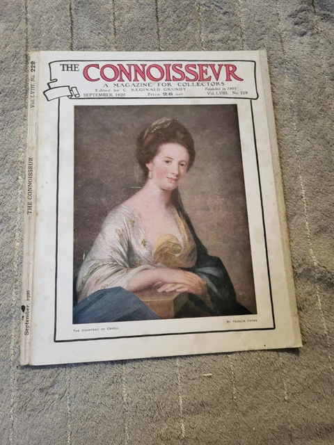 (BMJAP32) CONNOISSEUR MAGAZINE Cover Page Sept 1920 : Countess Of ...