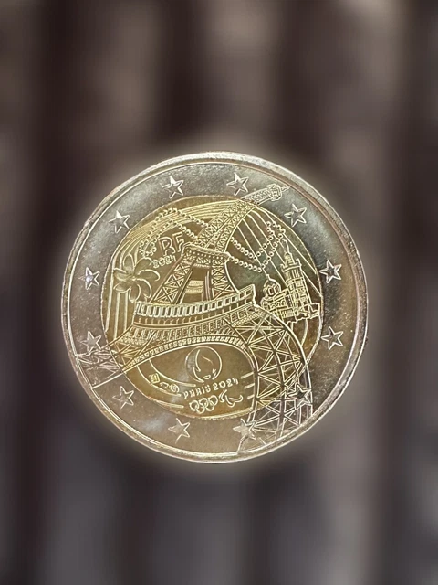 PIÈCE 2 EUROS jo 2024 JEUX OLYMPIQUES DE PARIS 2024 PIÈCE-COMMÉMORATIVE Rare EUR 30,00 - PicClick IT