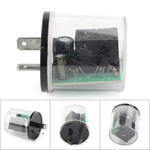 12V 2PIN TURN Signal LED Flasher Blinker Universal Motorcycle Relay ...