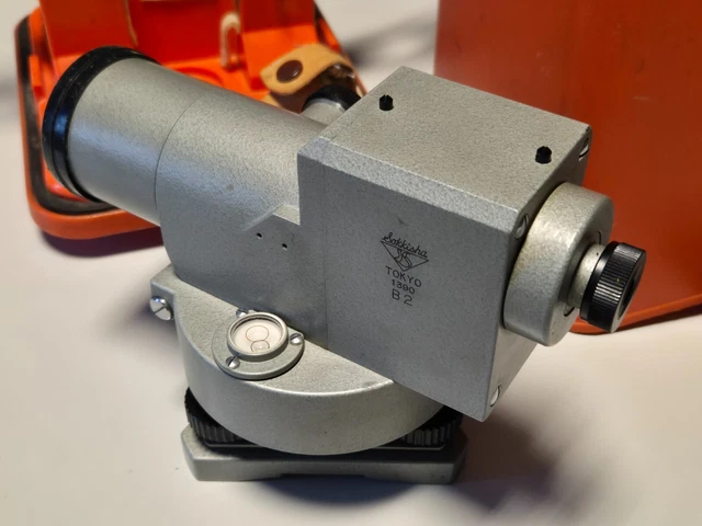 VINTAGE SOKKISHA B2 automatic survey level, carry case, very good ...