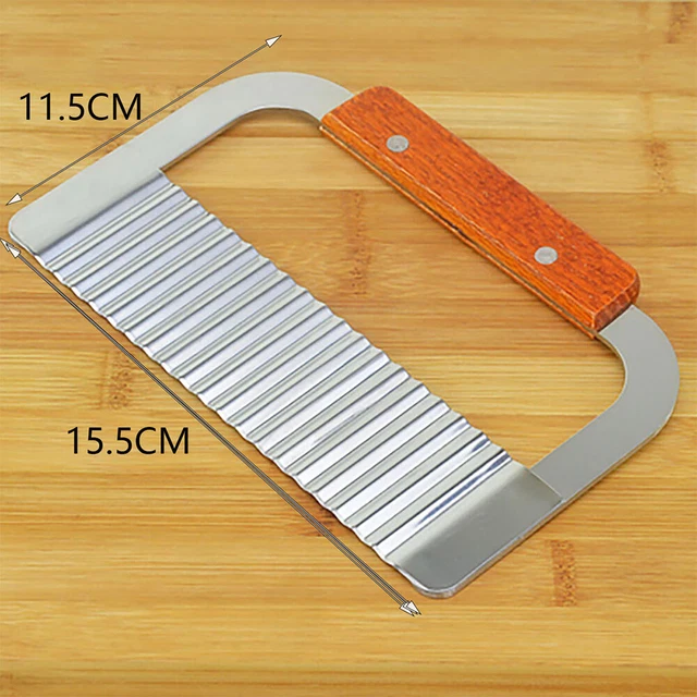 WAVY GARNISH CUTTER Stainless Steel Cake Cutter Hot Potato Cutter ...