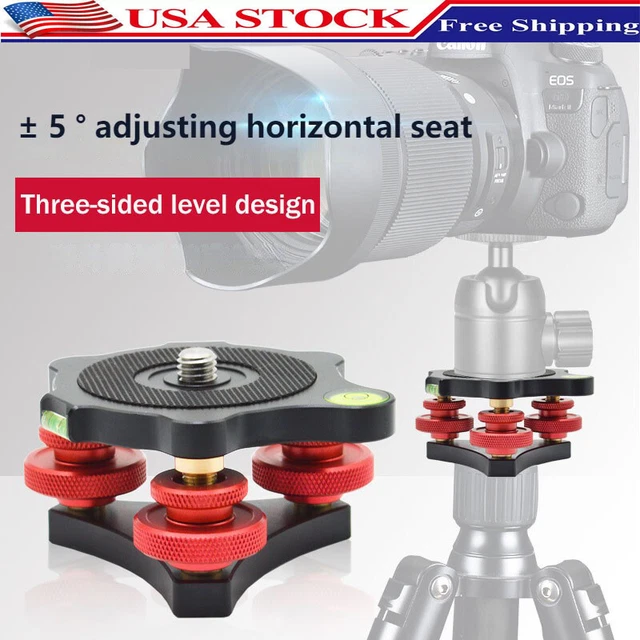 TRIPLE-WHEEL PRECISION LEVELER Camera Tripod Head Leveling Base ...