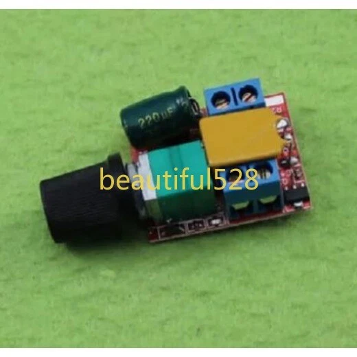 MINI DC 5A Motor PWM Speed Controller 3V-35V Speed Control Switch LED ...