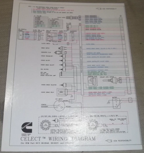 CUMMINS ISB 23 Pin Wiring Schematic Diagram Fold Out For Ecm 3942860 ...