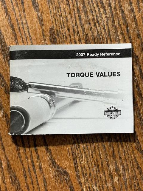 GENUINE HARLEY DAVIDSON Torque Values Manual Book Rare 99959-07 Dealer ...