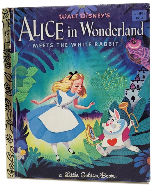 LITTLE GOLDEN BOOK 1982 Walt Disney's Alice in Wonderland Meets The ...