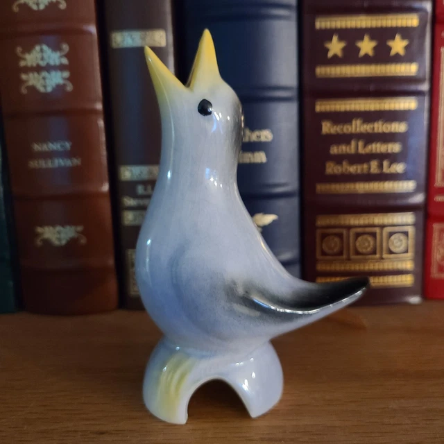 VINTAGE 1940S BLUE Bird Pie Vent Funnel Ceramic Country Kitchen Decor ...