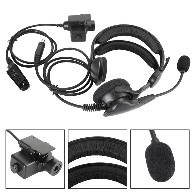 TACTICAL U94 PTT Cable Plug Headset Adapter Per GP140 GP320 GP328 GP329 ...