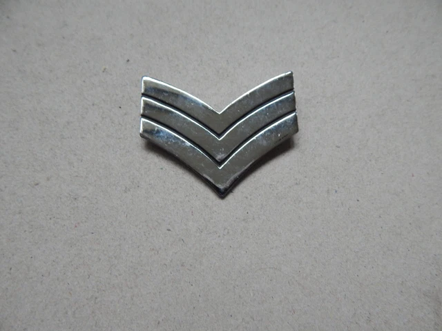 BRITISH ARMY CHROME Sergeant Rank Chef's White Pin Badge BM £16.00 ...
