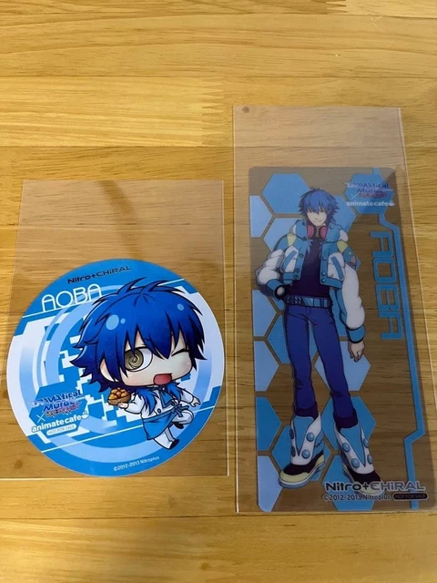 DRAMATICAL MURDER AOBA Animate Cafe Goods Set Shiori Bookmark & Coaster ...
