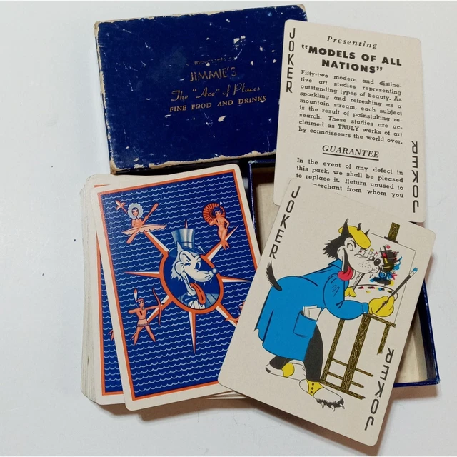 MODELS OF ALL Nations Risque Playing Cards Vintage Pin Ups Jimmies ...