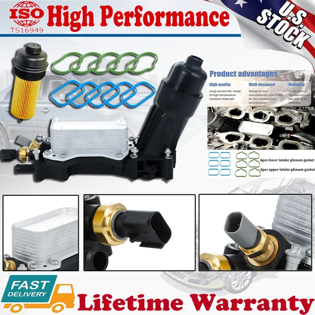 OIL FILTER HOUSING Adapter Assembly w/ Cooler for Chrysler Dodge Jeep ...