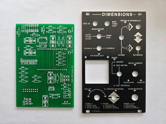 DIY SYNTH KIT | Dimensions Sequencer (Frontpanel & Main PCB only!) £15. ...