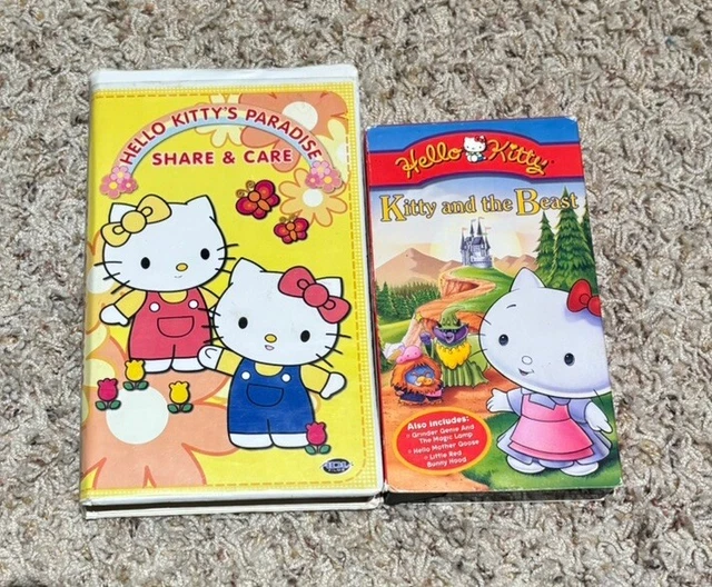 HELLO KITTY VHS LOT and the Beast Share & Care Volume 3 Paradise ADV ...