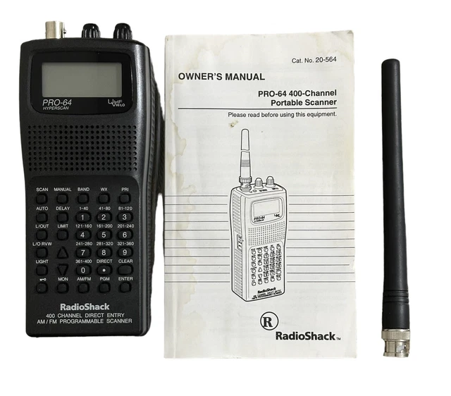 RADIO SHACK PRO-64 400 Channel Direct Entry AM/FM Programmable Scanner ...