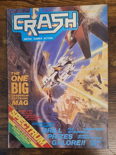 CRASH ZX SPECTRUM Magazine ISSUE 5, JUNE 1984, Very Good Condition £7. ...