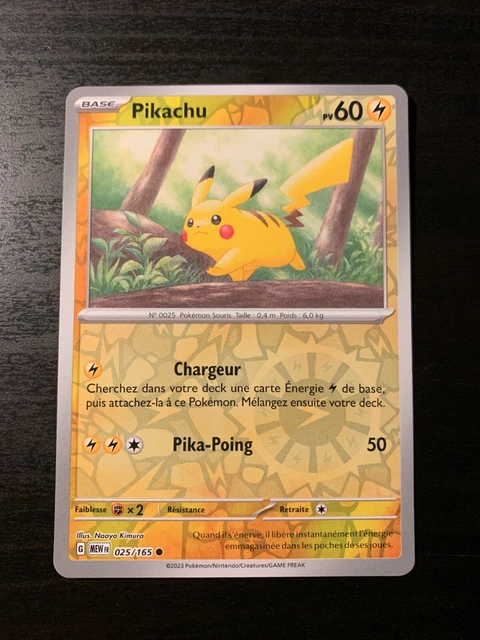 CARTE POKÉMON REVERSE Pikachu 025/165 MEW Ecarlate Violet Pokémon 151 ...