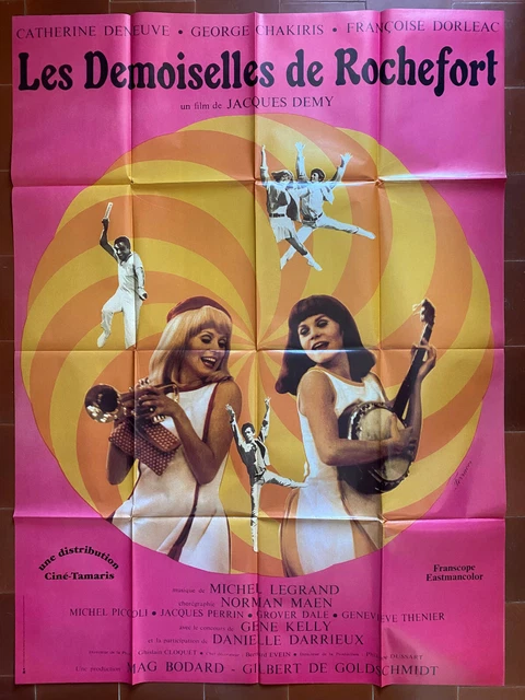 AFFICHE LES DEMOISELLES DE ROCHEFORT Jacques DEMY Catherine DENEUVE ...