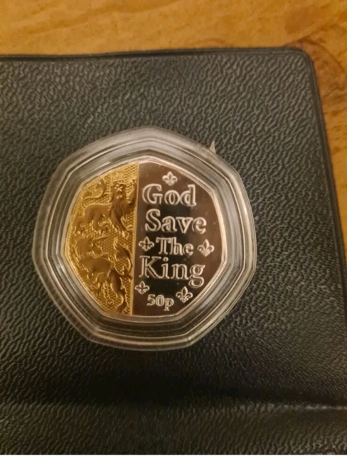 GOD SAVE THE King Coronation Dual Plated 50p Coin Gold & Silver ...