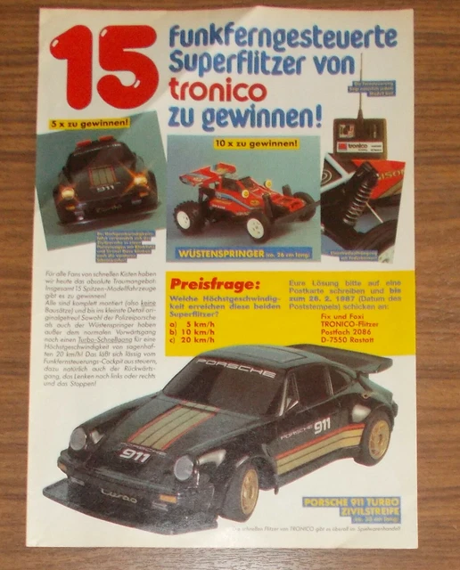 VINTAGE 1987 TRONICO PORSCHE 911 TURBO PANTHER voitures RC imprimé ...