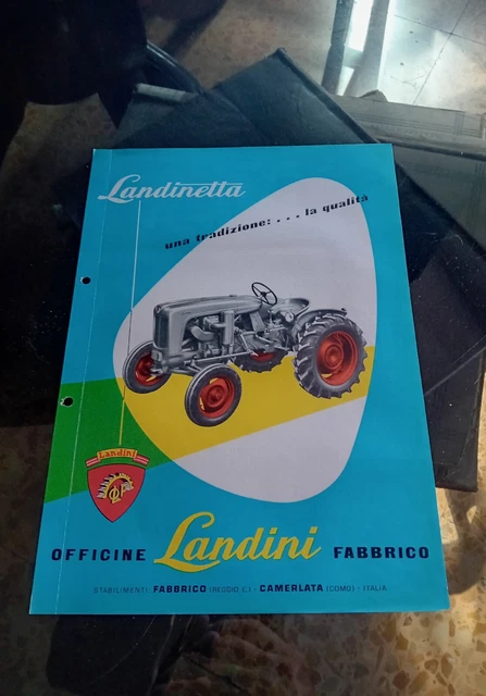 TRATTORE LANDINI LANDINETTA Brochure vendita 1956 originale dell'epoca ...