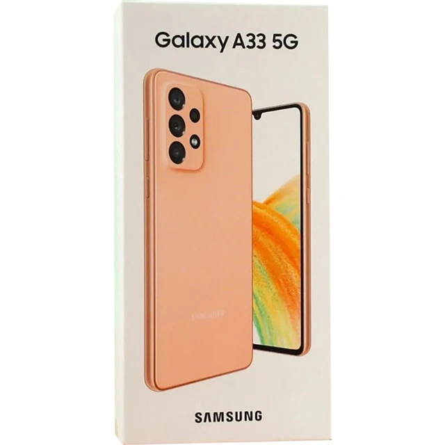 NEW SAMSUNG GALAXY A33 (5G) Peach 128GB + 8GB Dual-SIM Factory Unlocked ...