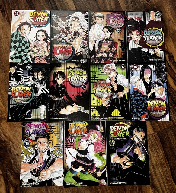 DEMON SLAYER KIMETSU No Yaiba Tanjiro Kamado Vol 13-23 English Manga ...