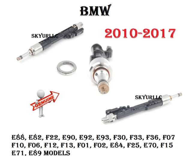 FUEL HI PRESSURE Injector W/Clip For BMW E90 F01 F30 F10 F07 F06 F12 X5 ...
